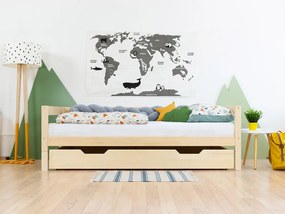 Benlemi Šuplík pod postel BUDDY Barva postele: bez laku, Rozměr šuplíku: 90cm x 180cm (pro postel 90cm x 200cm), Varianta šuplíku pod postel: s roštem a pevným dnem