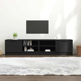 TV skříňky 2 ks černé 80 x 35 x 36,5 cm kompozitní dřevo - Default Title