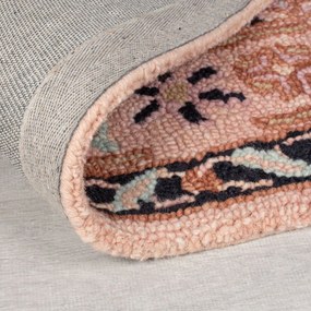 Flair Rugs, Kusový koberec Wool Loop Blossom Pink/Black, 200x290, růžová, ložnice