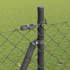 Zábradlí s betonovým základem 10 x 1,4 m Ocel potažená PVC Šedá 3351267