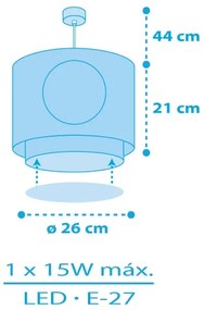Dalber 60652 - Dětský lustr PIRATE ISLAND 1xE27/15W/230V