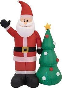 Nafukovací Santa Claus s vánočním stromečkem 210 cm