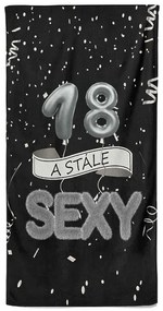 Osuška Stále sexy – černá (věk: 18, Velikost osušky: 70x140cm)