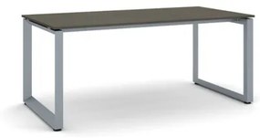 Kancelářský stůl PRIMO INSPIRE, šedostříbrná podnož, 1800 x 900 mm, wenge