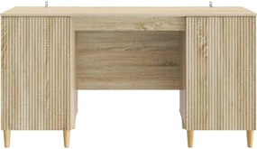 Stůl s policí Dub sonoma 142,5 x 50 x 75 cm Kompozitní dřevo 3414596