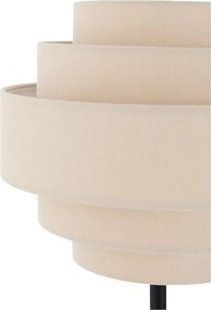 Matně černá/béžová látková stojací lampa (výška 145 cm) Miguel – Ellos Home