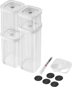 Vakuové nádoby Fresh & Save Cube s náplní, štítky a křídovým fixem S 11 dílů