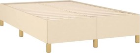 Box spring postel s matrací krémová 120x190 cm textil 3270437
