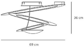 Artemide AR 1247010A - Stropní svítidlo PIRCE MINI 1xR7s/330W/230V