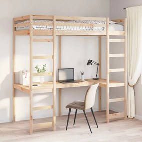 Rám postele loft Přírodní 90 x 200 cm Masivní borové dřevo 3414550
