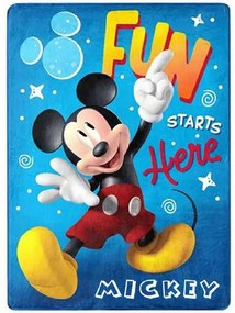 DĚTSKÁ FLEECOVÁ DEKA MICKEY 100X140 CM VZOROVANÁ
