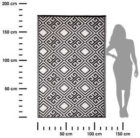 Koberec Heidi, 122x180 cm, bílá/černá