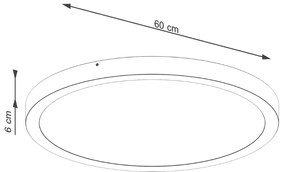 Stropní LED svítilna Onyx 60, 1x LED 65w, 3000k, w