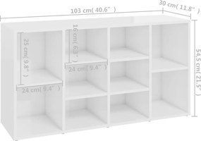 vidaXL Lavice s botníkem 103x30x54,5 cm kompozitní dřevo [803296] Barva: Betonová šedá