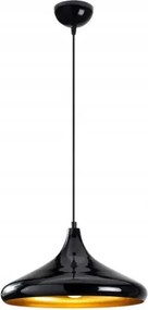 Závěsná lampa Berceste kovová černý lesk/zlatý střed 207-S 35 cm