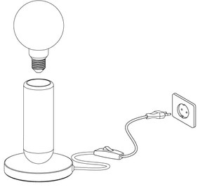 Eglo 39835 - Stolní lampa GIACONECCHIA 1xE27/40W/230V