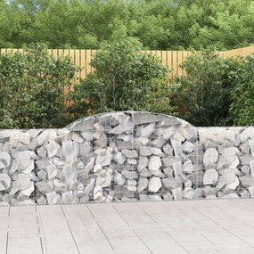 Klenuté gabionové koše 7 ks 300x30x80/100 cm pozinkované železo 3146508
