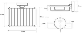 Sapho X-ROUND mýdlenka drátěná, chrom XR801