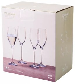 Lunasol - Sklenice na šampaňské 170 ml, 6 ks — Optima Line Glas Lunasol (322823)