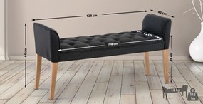 Chaiselongue Cleopatra, světlý antik – tmavě šedá