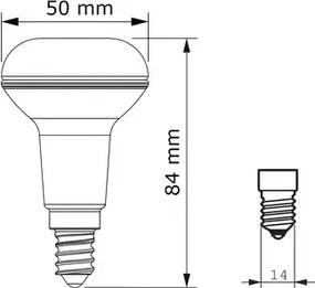 Philips CorePro LEDspot R50 E14 2,8W / LED žárovka / náhrada 40W / 270