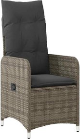 5dílný zahradní bistro set s poduškami šedý polyratan 3277020