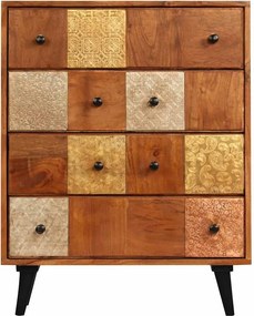 Komoda se zásuvkami 60 x 30 x 75 cm masivní akáciové dřevo 247681