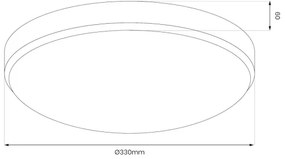 LED Koupelnové stropní svítidlo se senzorem MAYA LED/13W/230V IP44 černá