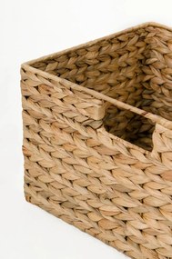 Sada 2 policových košů BASKO, vodní hyacint, výška 20 cm, natur