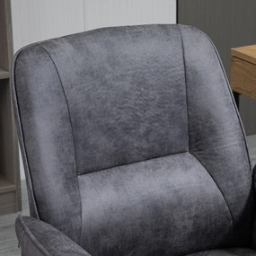 Kancelářská židle Vinsetto XXL, ergonomická kancelářská židle s houpací funkcí, výškově nastavitelná, max. nosnost 120 kg, šedá