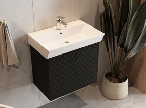 Kingsbath / Lavedo Tessera Black 60 koupelnová skříňka s umyvadlem