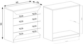 Tadeusz S - komoda T1 - dub stoletý