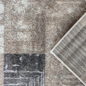 DY Hnědý koberec s geometrickým vzorem Panamero 24 Rozměr: 60x100 cm