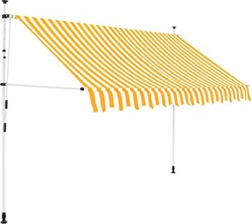 vidaXL Ručně zatahovací markýza 300 cm [43222] Barva: oranžová a bílá