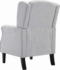 Křeslo světle šedé textil 248615