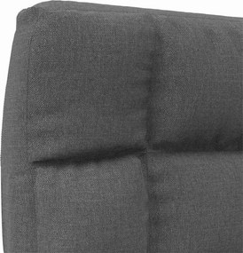 Skládací lenoška na podlahu tmavě šedá textil 336585