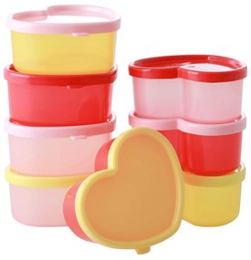 rice Plastové krabičky Hearts - set 8 ks, multi barva, plast
