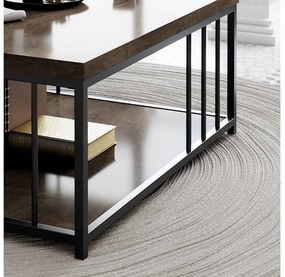 Designový konferenční stolek Natine 90 cm ořech / černý