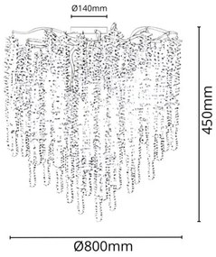 Křišťálový přisazený lustr 12xG9/40W/230V zlatá