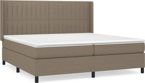Box spring postel s matrací taupe 200x200 cm textil 3131621