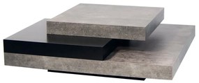 Černo-šedý konferenční stolek v dekoru kamene 90x90 cm Slate - TemaHome