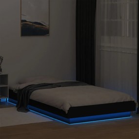 Rám postele s LED osvětlením černý 75 x 190 cm kompozitní dřevo 3281155