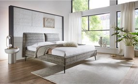 Tmavě zelená čalouněná dvoulůžková postel bez roštu 160x200 cm Infinity – Meise Möbel