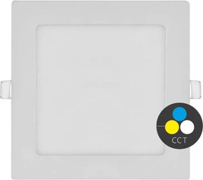 T-LED Bílý vestavný LED panel hranatý 174 x 174mm 12W 24V CCT 102205