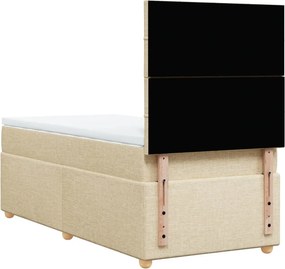 Box spring postel s matrací krémová 80 x 200 cm textil 3291112