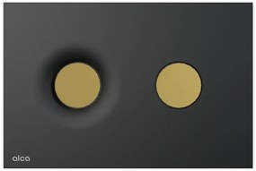 ALCA Ovládací tlačítko pro předstěnové instalační systémy, černá-mat/zlatá-mat M1978-7