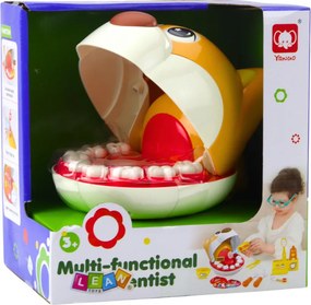LEAN Toys Pes u zubaře interaktivní hračka lékařská sada nemocný zub