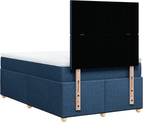 Box spring postel s matrací modrá 120x200 cm textil 3291246