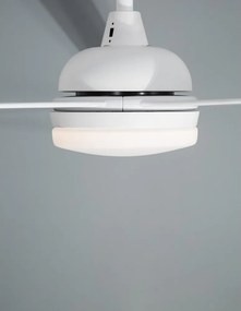 Matně bílé kovové LED stropní svítidlo se skleněným stínidlem Flow – Nova Luce