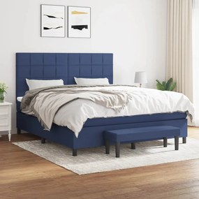 Box spring postel s matrací modrá 160x200 cm textil 3136611